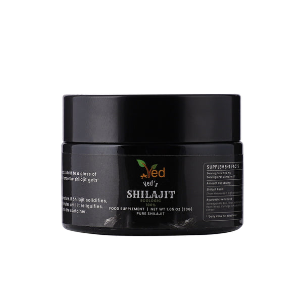 VED Pure Himalayan Shilajit Resin, 600mg Potency Gold Grade, Shilajit
